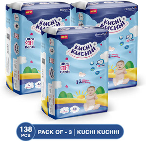 KUCHI KUCHHI Premium super soft baby diaper with a 3D bubble top (Pack ...