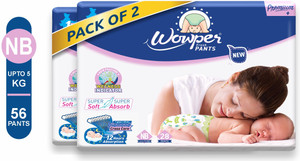 Wowper Fresh Baby Diapers Pants by Doms| Upto 12 Hrs Absorbtion | 0-5 ...