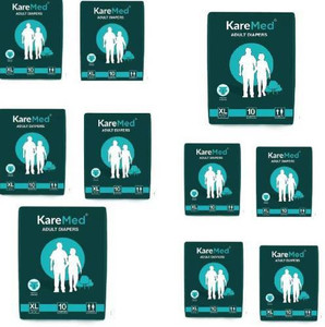 Kare Med Adult Diaper xL-SIZE(PACK OF 10) Adult Diapers - XL - Buy 100 ...