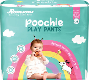Romsons Poochie Play Baby Diaper Pants| 12-17 Kg | Wetness Indicator ...