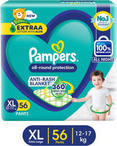 Pampers All Round Protection Diaper Pants, Anti Rash Blanket, Lotion ...