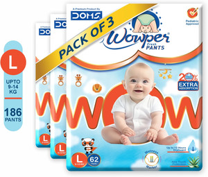 Wowper Baby Premium Diapers | up to 12 hrs Absorption | 9-14 Kg | Soft ...