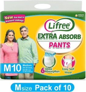 LIFREE Adult Diaper Pants, Extra Absorb Adult Diapers - M - Buy 10 ...