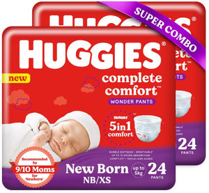 Huggies Dry Pants Diaper - XS/NB - New Born - Buy 48 Huggies Pant ...