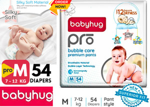 babyhug DIAPER MEDIUM Pro Bubble Care Premium Pant Style Diaper Size ...