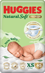Huggies Natural Soft Premium Baby, Cloud Softness All Over, New Born ...