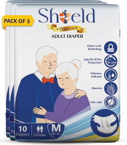 SHIELD Premium Tape Style | Pack of 3 | Adult Diapers - M - Buy 30 ...
