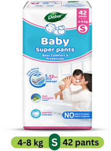 Dabur Baby Super Pants - S - Buy 42 Dabur Pant Diapers for babies weighing