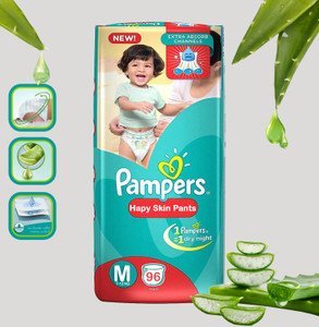 Pampers baby-dry pants style diaper-HAPPY SKIN DIAPER - M - Buy 96 ...