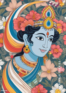 Scribble Handcrafted Lord Krishna Radha Spiro Hard Bound Gift Doodle ...