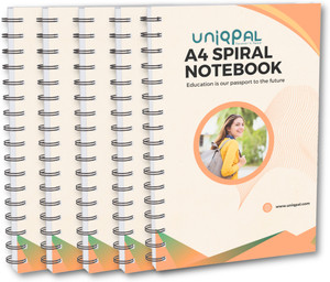 UNIQPAL Plain Spiral notebook A4 Size (210x297mm) | 75GSM | 1000 Pages ...