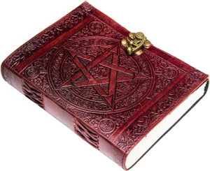 KRISHNA HANDICRAFTS Star Leather Diary Unlined Pages Embossed Diary A5 ...