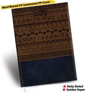 Paper Wheel Hardbound 12 Months 2024 dated Diary with Monthly Planner ...