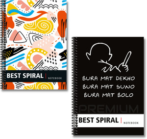 Best Spiral Notebooks | 600 Pages UnRuled Notebook | A4 Size Paper | A4 ...