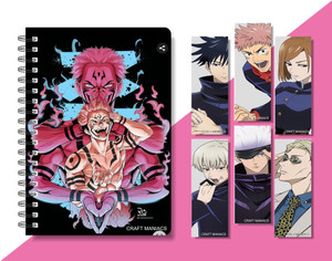 craft maniacs 2024 JUJUTSU KAISEN DIARY & 6 FREEBIE BOOKMARKS A5 ...