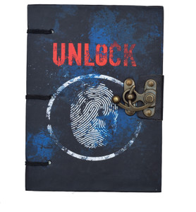 VINTAGE STORE Finger Unlock Print Special Binding With Lock A5 Diary Un ...