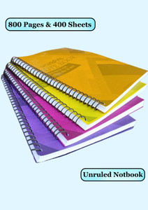 UNIQPAL Set of 4 A4 Notebook plain 200 Pages Price in India - Buy ...