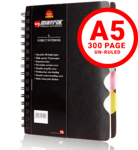 bilt Matrix Premium Notebook | 5 Subject Notebook | A5 Notebook Un ...