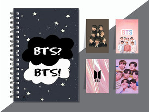 craft maniacs BTS DIARY & 4 MAGNETIC BOOKMARKS A5 Diary RULED 160 Pages ...