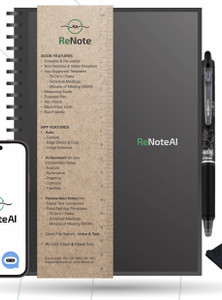 Renote Air – Smart Reusable Notebook with AI Assistance A5 Notebook ...