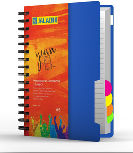 JALADHI 5 Subject Notebook A5 Note Book Ruled 300 Pages Price in India ...