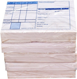 ABD Attendance Card A6 Note Pad Ruled 50 Pages Price in India - Buy ABD ...