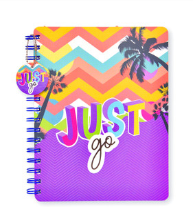 Doodle Hard Bound Wiro Notebook with Bookmark Dangler and 2 Sticker ...