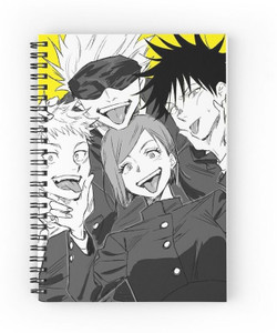 craft maniacs JUJUTSU KAISEN NOTEBOOKS A5 Note Book RULED 160 Pages ...