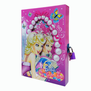 KARBD Barbie Pink Butterfly Blue Yellow Color Secret Lock Diary with ...