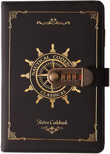 JITAHARAY PU Leather Diary with Combination Lock(Nautical Pattern) A5 ...