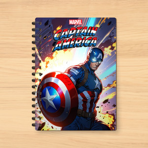 ARCPrint Captain America A4 Notebook Lined 200 Pages Price in India ...