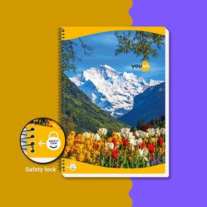 NAVNEET Youva Spiral Bound Book 21x29.7 cm A4 Notebook Single Line 400 ...