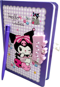 TECHNOCHITRA Kuromi Password Lock Diary Journal with Pen | Password ...