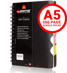 bilt Matrix Premium Notebook | 5 Subject Notebook | Wirbound Note Book ...