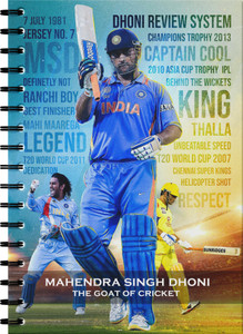 Inkraft Designer Spiral Notebook | MS Dhoni | Stylish diary for cricket ...