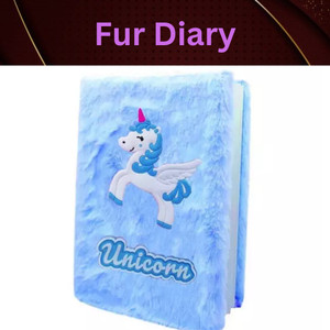 RAZY fur diary for girls, unicorn furry notebook Pen Gift Set - Buy ...