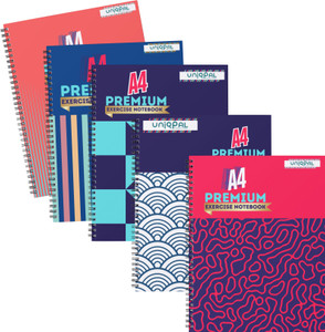 UNIQPAL Spiral-Bound Notebook A4 Notebook Ruled 200 Pages Price in ...