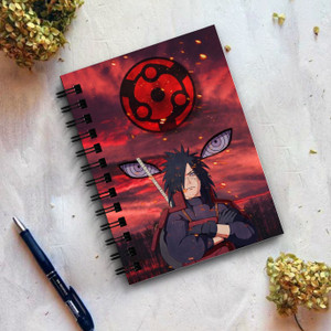 THEME VINTAGE Naruto Anime Madara Uchiha Eyes Designer Notebook A5 ...