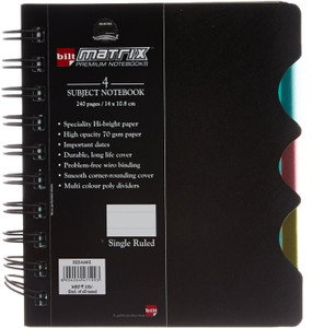 bilt Matrix Premium Notebook | 1 Subject Notebook | A4 Notebook Single ...