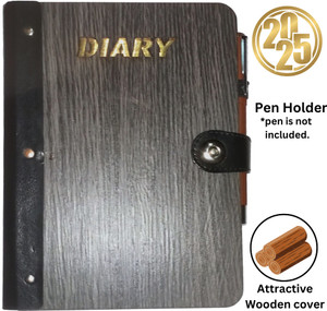 ShreeGanadhish Magnetic Flap Lock Wooden Cover Diary |Organizer ...