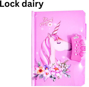 Extraposh Unicorn Password Lock Diary for Girls Kids Small Size Mini ...