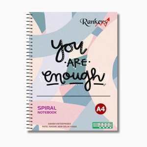 Ranker A4 Size Unruled Spiral Bound Notebook by RANKERS | For School ...