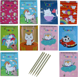HATSUYUME Scratch Book Mini Diary for kids | Birthday return gift | 8 ...