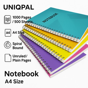 UNIQPAL NOTEBOOK A4 Notebook UNRULED / PLAIN 200 Pages Price in India ...