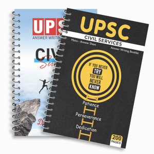 CLICKEDIN Upsc Mains Answer Writing Booklet (200 pages in one booklet ...