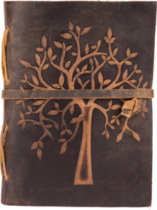 KNITTED STORIES Handmade Vintage Leather Journal - 15 x 10 cm ...