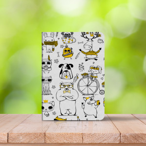 Happy doki Cute Animals Doodle A5 Notebook Unruled 144 Pages Price in ...