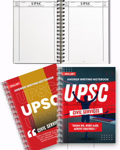 SKILLSET UPSC Answer Writing Sheet A4 Notebook Plain 200 Pages Price in ...