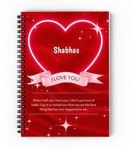 GIFTUATION Love Shabhas /spiral diary & gift for couples A5 Diary ...