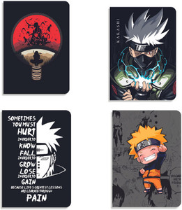 Flexible Solution Naruto Pack of 4 A5 Ruled Binded Notebook(Itachi ...